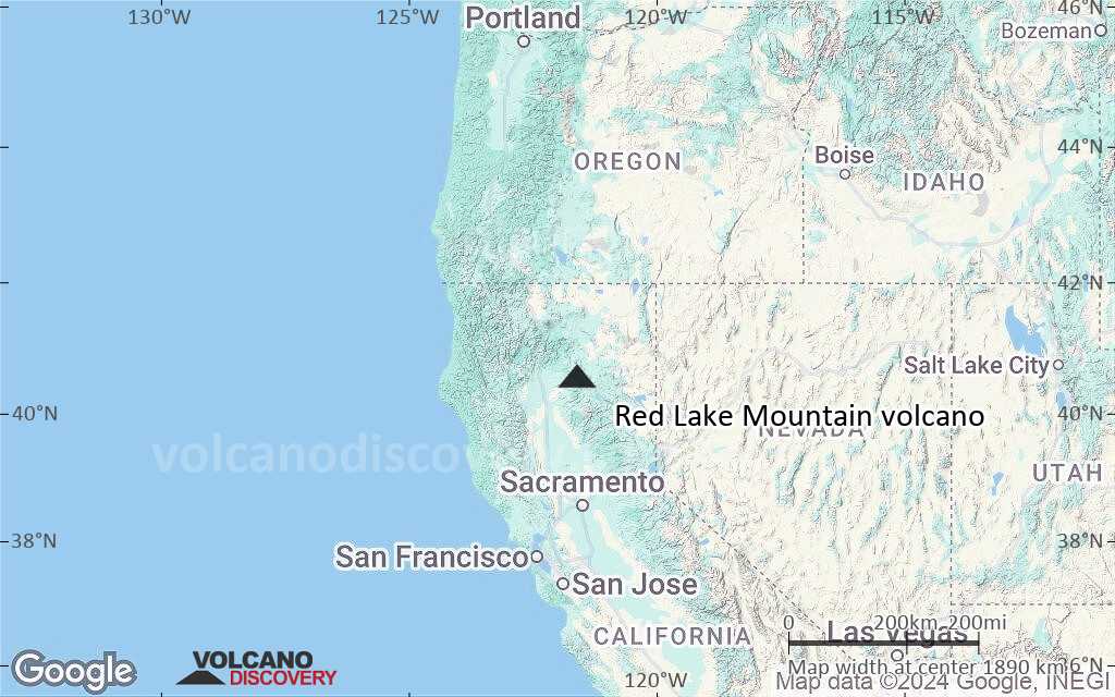 Red Lake Mountain volcano (California, United States) facts & information