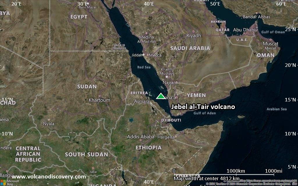 Jebel al-Tair Vulkan, Yemen - Information | VolcanoAdventures