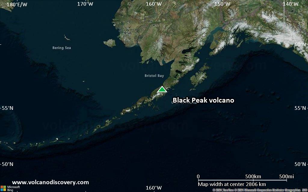 Black Peak volcano (United States, Alaska Peninsula) facts & information