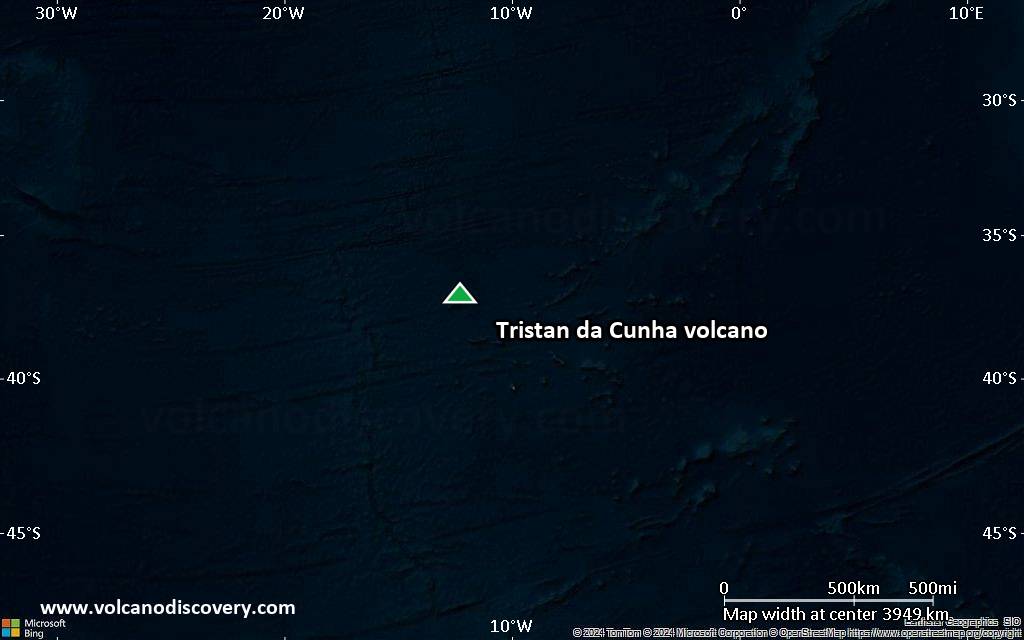 Tristan da Cunha Volcano, Southern Atlantic Ocean, United Kingdom ...