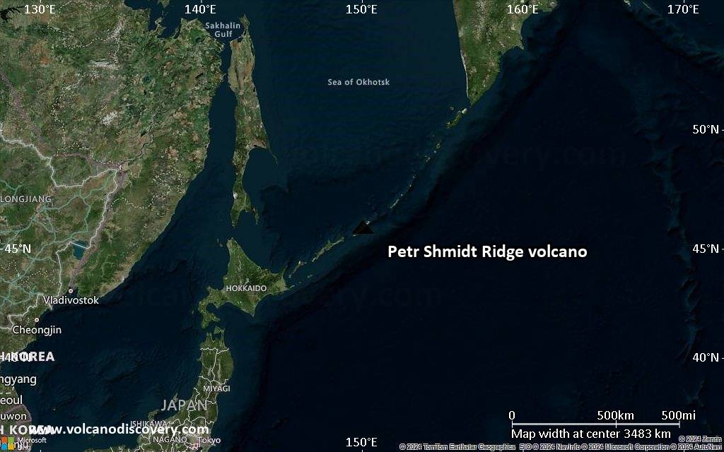 Petr Shmidt Ridge volcano (Kuril Islands, Russia) facts & information ...