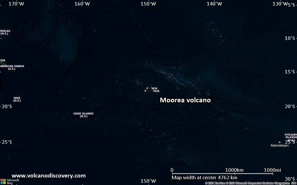 Moorea volcano (Society Islands, France) facts & information ...