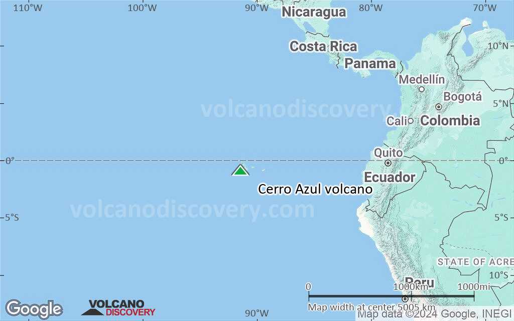 Cerro Azul Volcano, Isabela Island, Galapagos Islands (Ecuador) - facts ...