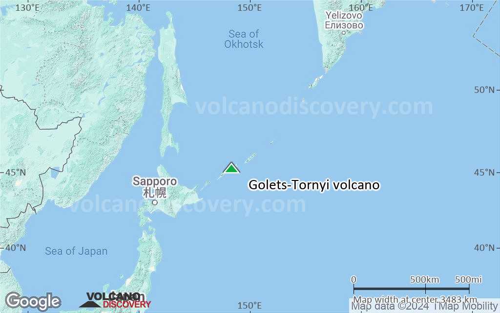 Golets-Tornyi Volcano, Iturup Island (Kuril Islands) - facts & information