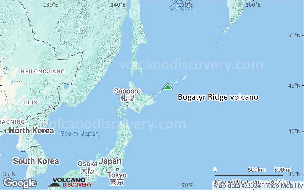 Bogatyr Ridge Volcano, Iturup Island (Kuril Islands) - facts & information