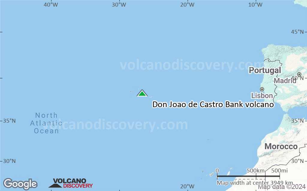 Don Joao de Castro Bank Volcano, Azores, Portugal - facts & information