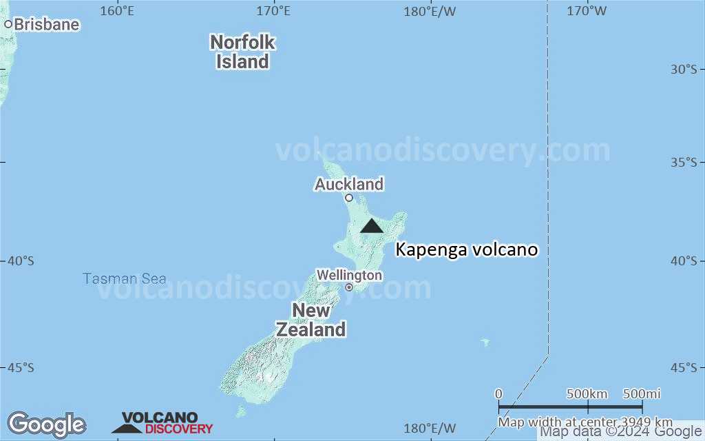 Kapenga volcano (New Zealand) facts & information | VolcanoAdventures