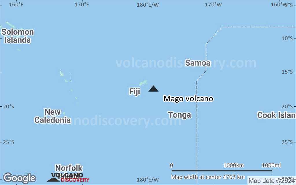 Mago Volcano (Fiji) Facts & Information | VolcanoDiscovery