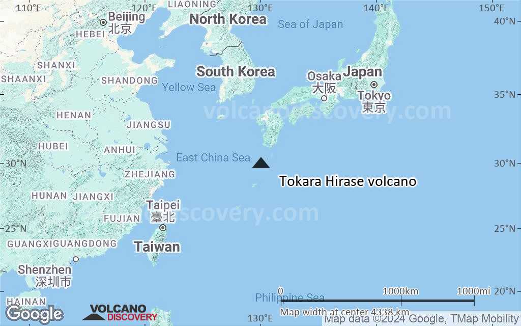 Tokara Hirase volcano (Japan) facts & information | VolcanoDiscovery