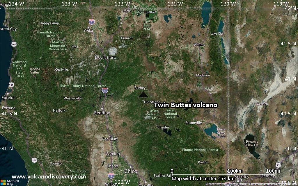 Twin Buttes Vulkan, California (Canada and USA (mainland)) - Information