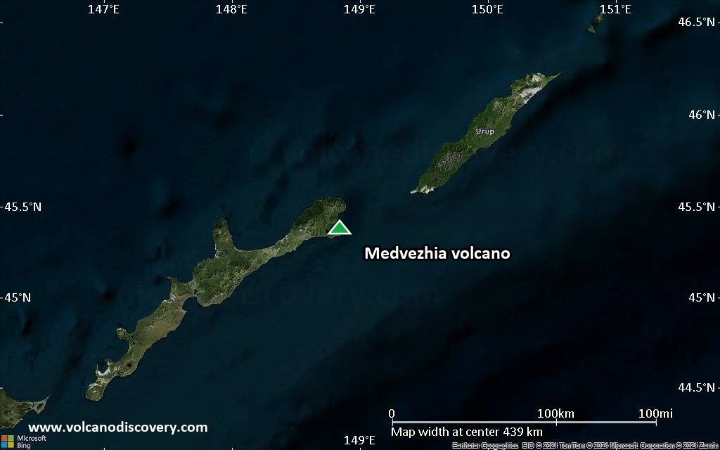 Medvezhia Volcano, Iturup Island (Kuril Islands) - facts & information