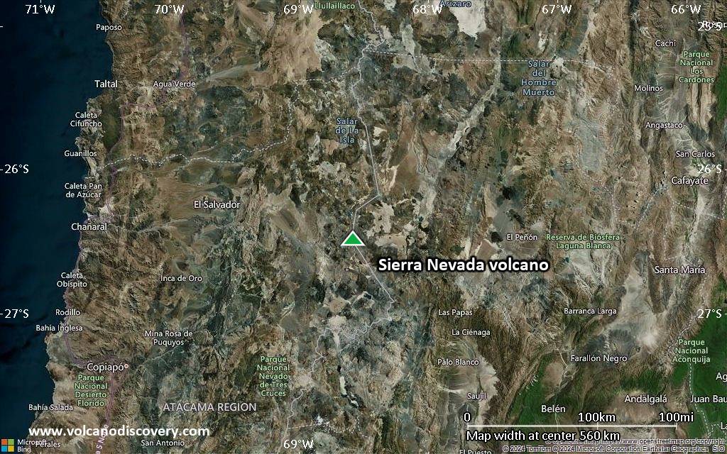 Sierra Nevada Volcano, Chile / Argentina - facts & information ...