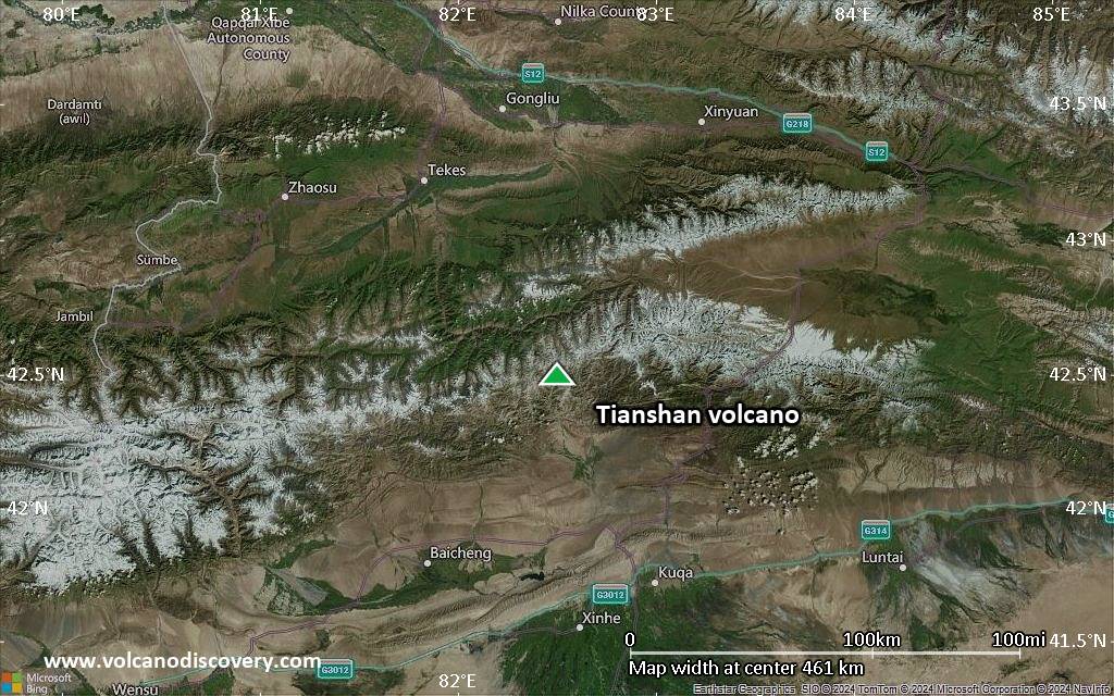 Tianshan Volcano Earthquakes: Latest Quakes Past 14 Days | VolcanoDiscovery