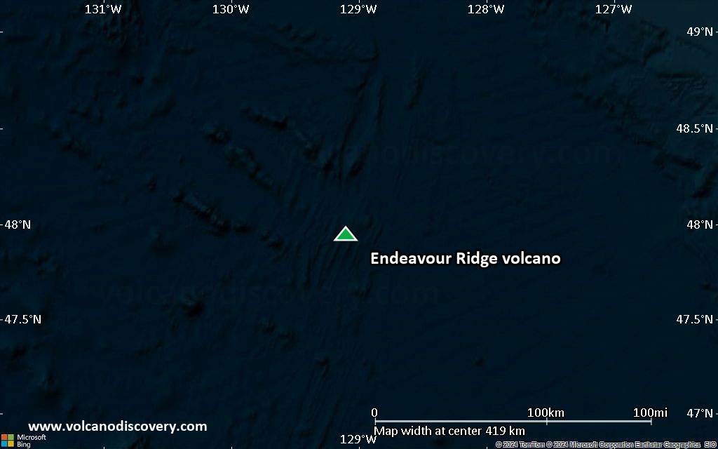 Endeavour Ridge Vulkan, Northeastern Pacific Ocean, Juan de Fuca Ridge ...