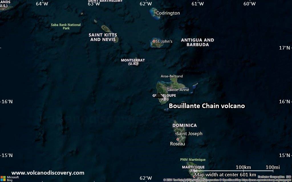 Bouillante Chain Volcano, West Indies, France - facts & information ...
