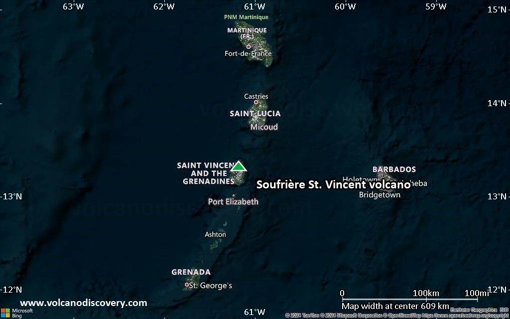 Soufrière St. Vincent Volcan, West Indies, St. Vincent - Infos ...