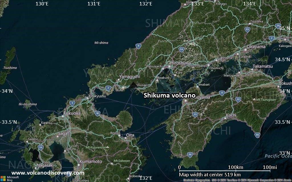 Shikuma volcano (Japan) facts & information | VolcanoAdventures