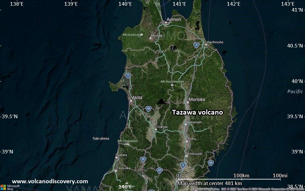 Tazawa volcano (Honshu, Japan) facts & information | VolcanoAdventures