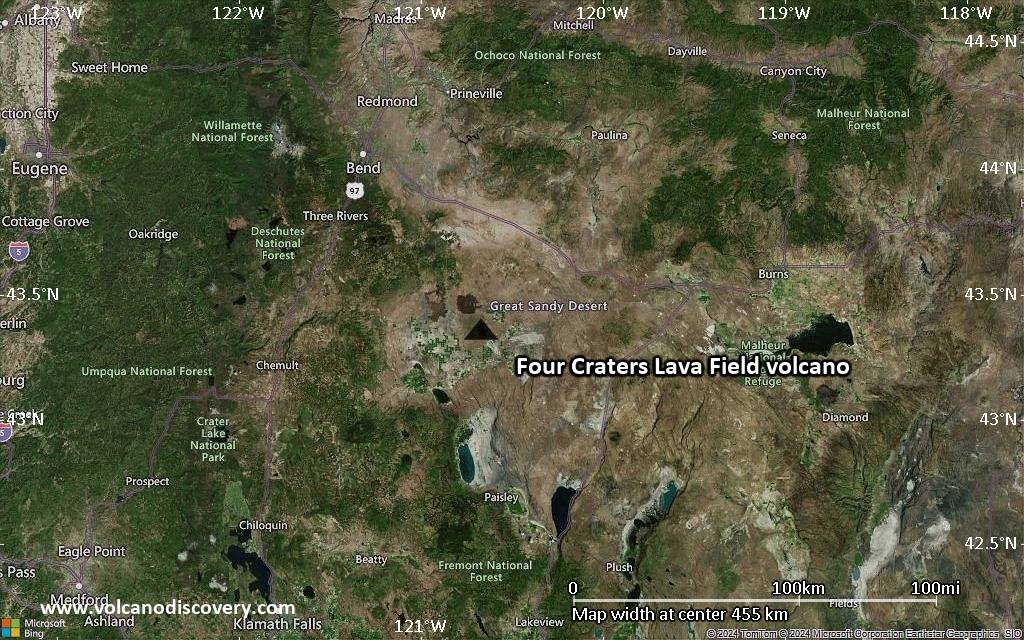 Four Craters Lava Field volcano (Oregon, United States) facts & information