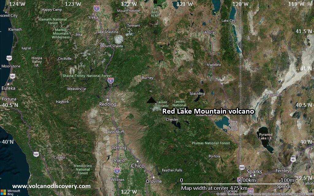 Red Lake Mountain volcano (California, United States) facts & information