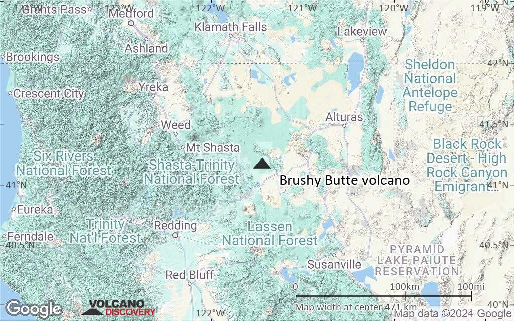 Brushy Butte Vulkan, California (Canada and USA (mainland)) - Information