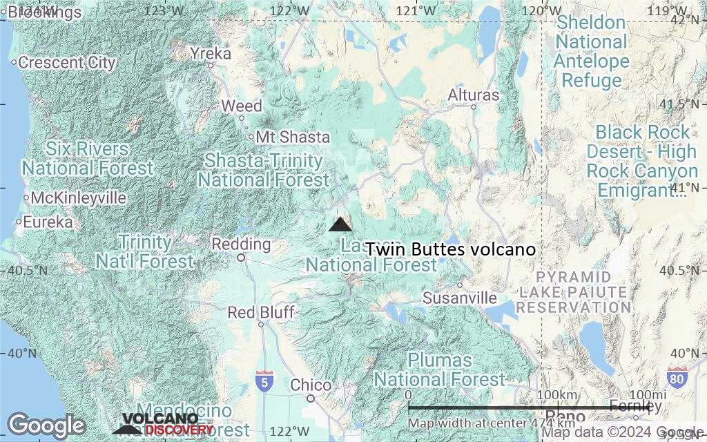 Twin Buttes Volcano, California (Canada and USA (mainland)) - Facts ...