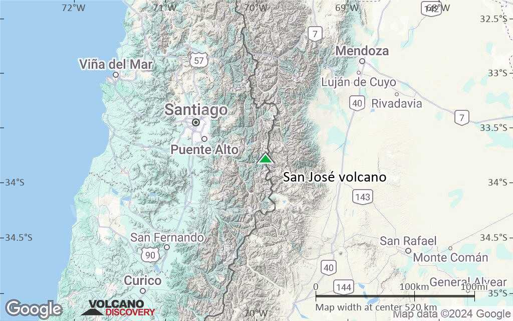 San José Volcano, Chile / Argentina - Facts & Information ...