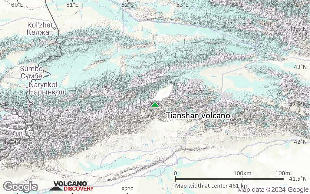 Tian Shan Mountains Landform Map Tianshan Volcano, China Facts