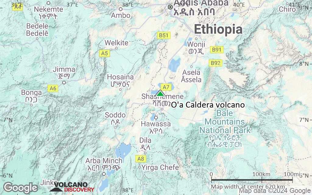 O'a Caldera Vulkan, Ethiopia - Information | VolcanoAdventures