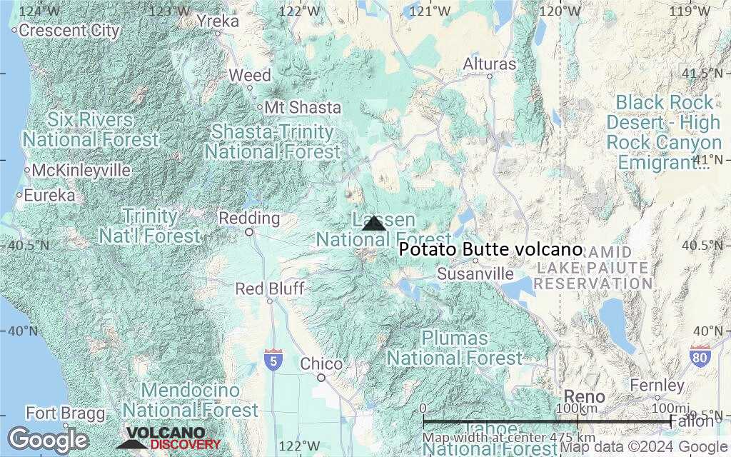 Potato Butte volcano (California, United States) facts & information ...