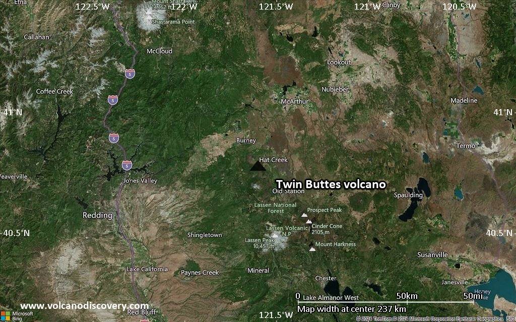 Twin Buttes Vulkan, California (Canada and USA (mainland)) - Information