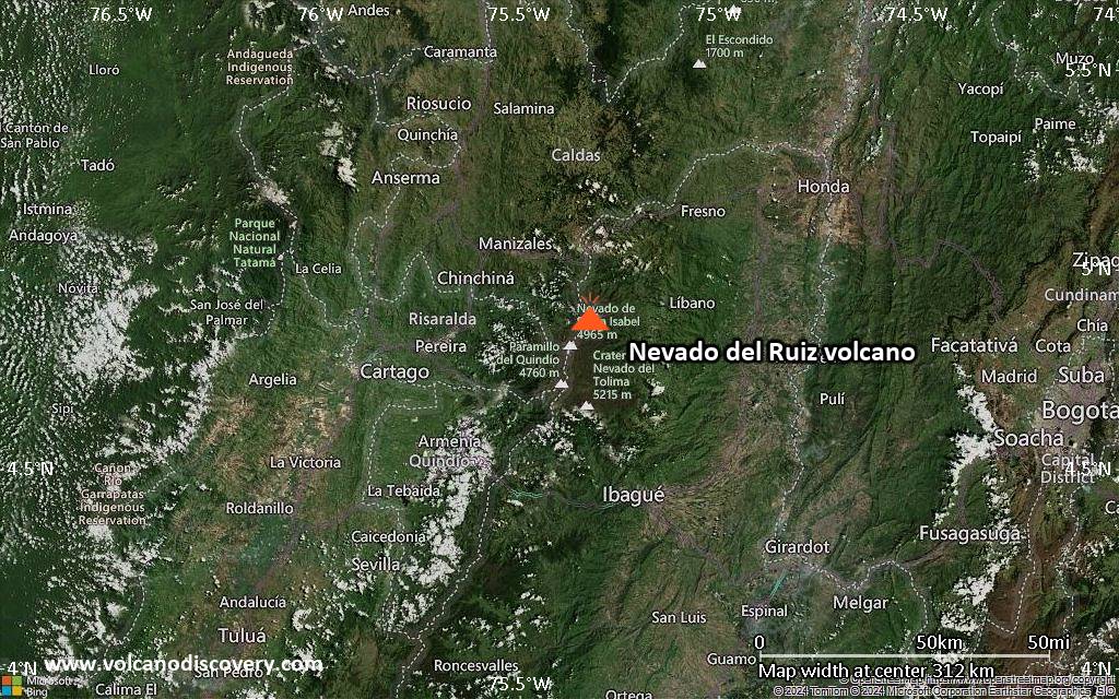 Nevado del Ruiz Volcano Volcanic Ash Advisory: VA EM OBSD. to 21000 ft ...