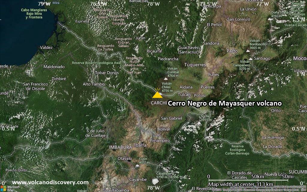 Chiles-Cerro Negro volcano (Colombia-Ecuador) - Smithsonian / USGS ...