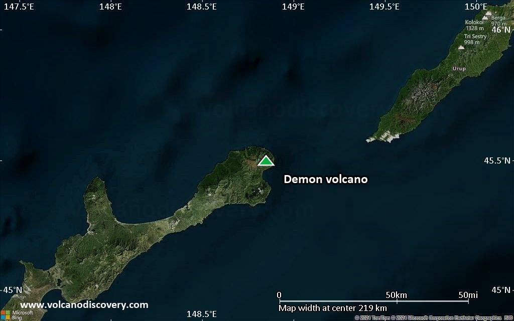 Demon volcano, Курильские острова: news & activity updates
