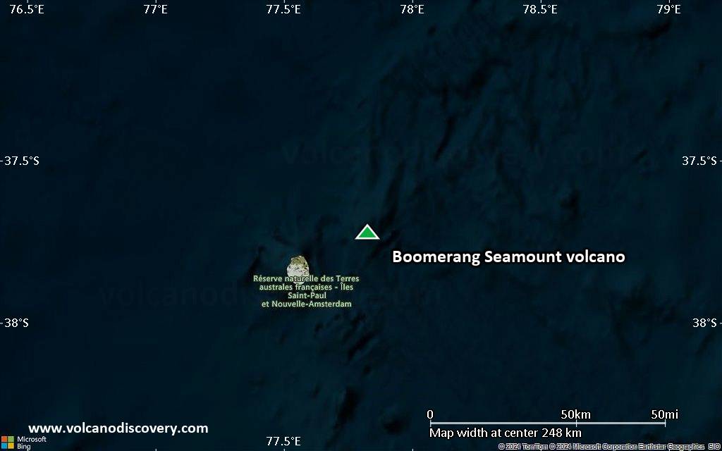 Boomerang Seamount Vulkan, France, Southern Indian Ocean - Information