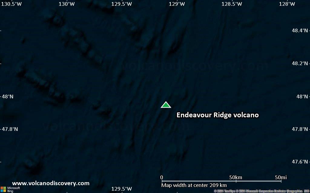 Endeavour Ridge Volcano, Northeastern Pacific Ocean, Juan de Fuca Ridge ...