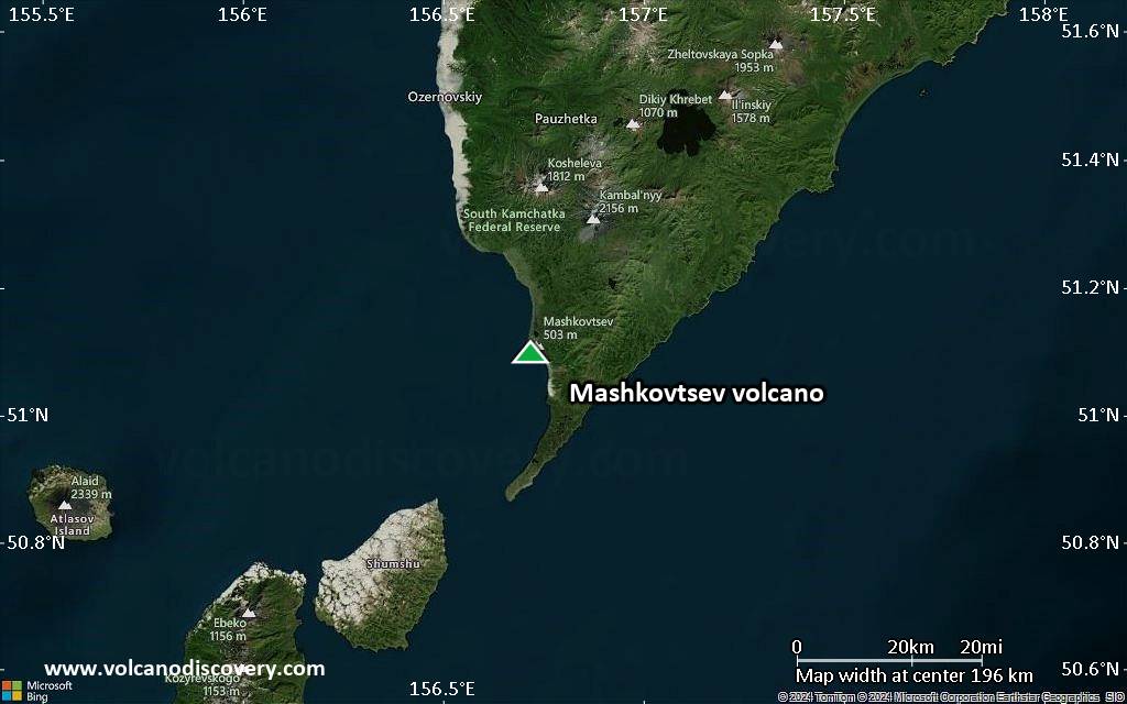 Mashkovtsev volcano, Kamchatka, Russia: news & activity updates ...