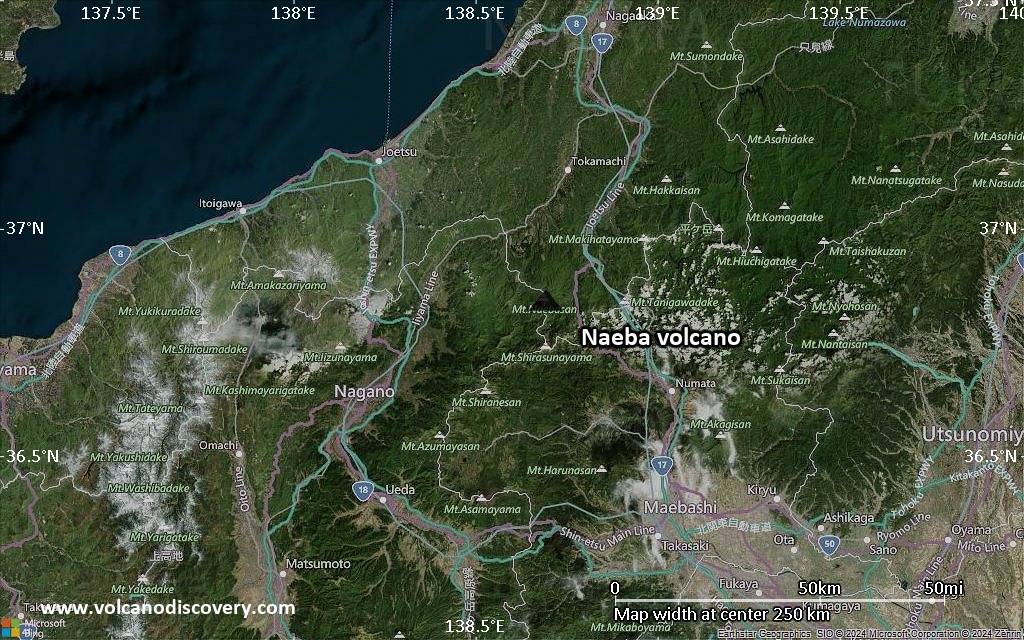Naeba volcano (Honshu, Japan) facts & information | VolcanoAdventures