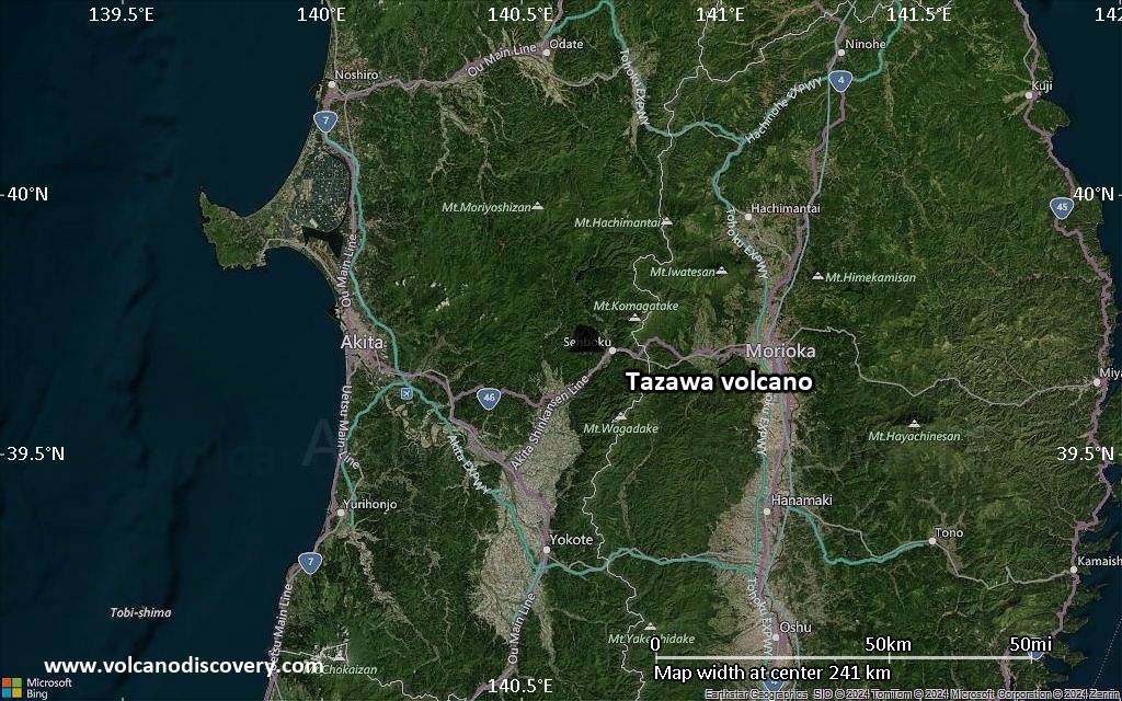 Tazawa volcano (Honshu, Japan) facts & information | VolcanoAdventures