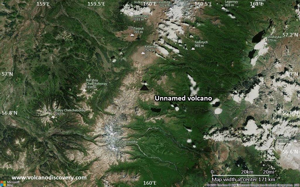 Unnamed 56.93°N / 159.95°E volcano (Kamchatka Peninsula, Russia) facts ...