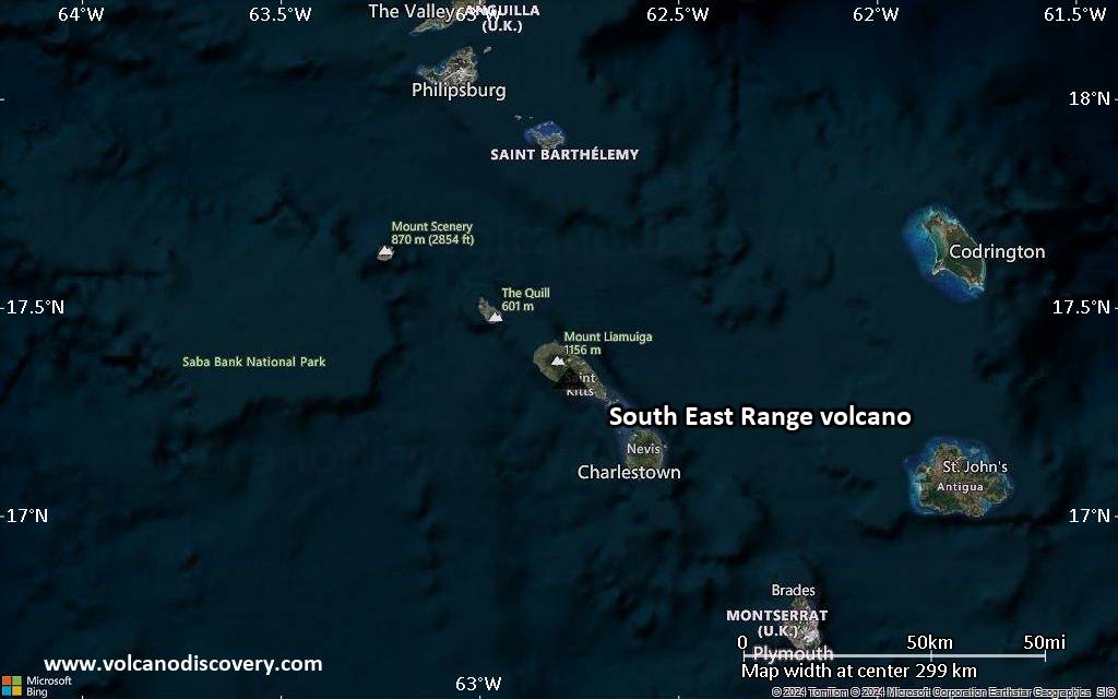 South East Range volcano (Saint Kitts and Nevis) facts & information ...