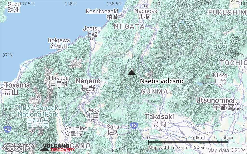 Naeba volcano (Honshu, Japan) facts & information | VolcanoAdventures