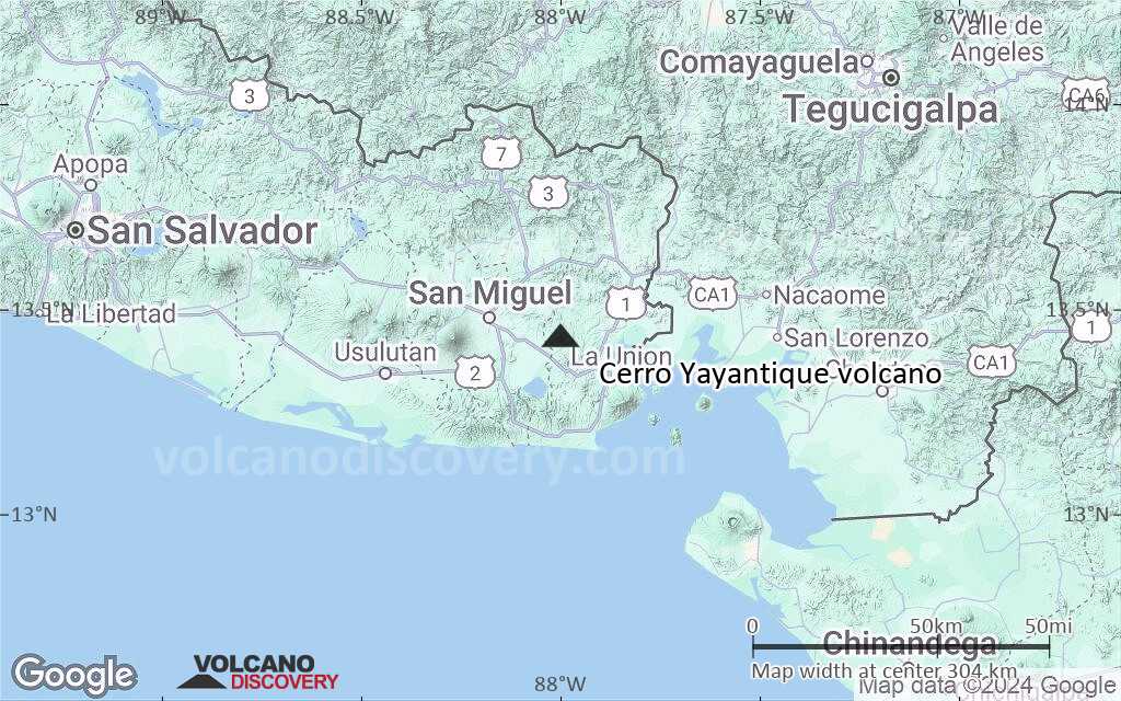 Cerro Yayantique volcano (El Salvador) facts & information ...