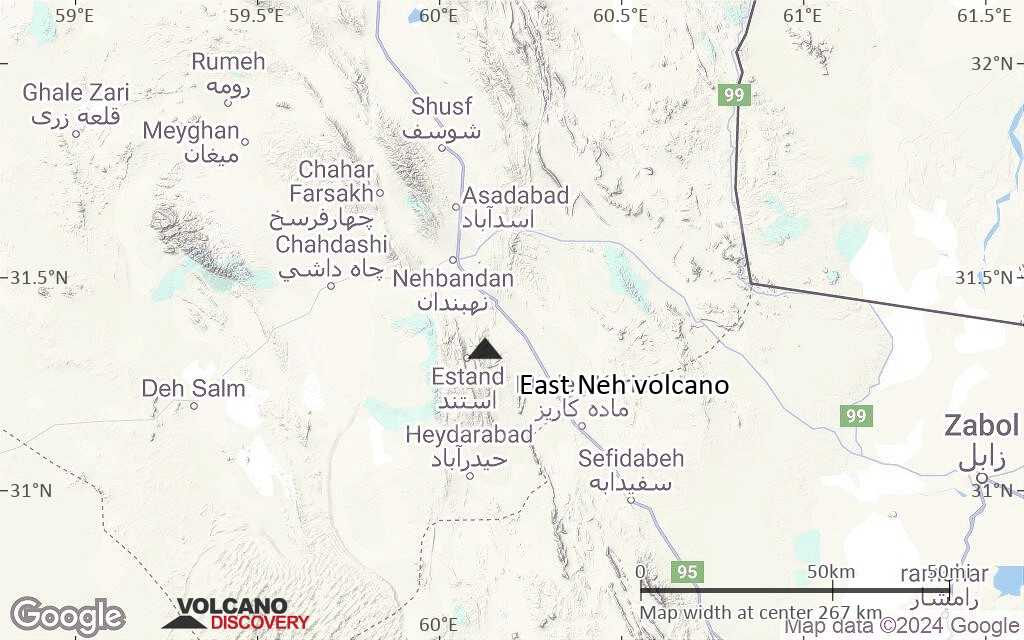 East Neh volcano (Iran) facts & information | VolcanoAdventures