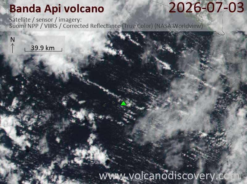 Dernières images satéllite du volcan Banda Api | VolcanoAdventures