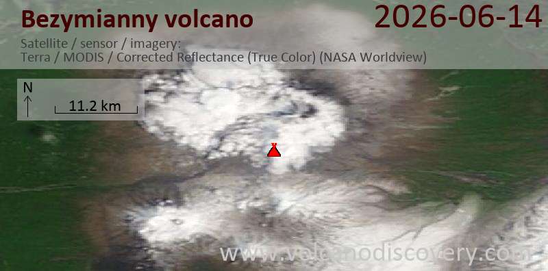 Latest Satellite Images of Bezymianny Volcano | VolcanoAdventures