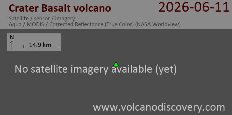 Jüngste Satellitenbilder des Vulkans Crater Basalt | VolcanoAdventures