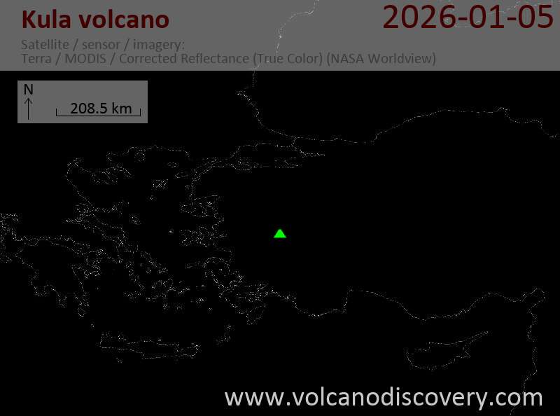 Latest satellite images of Kula volcano | VolcanoAdventures