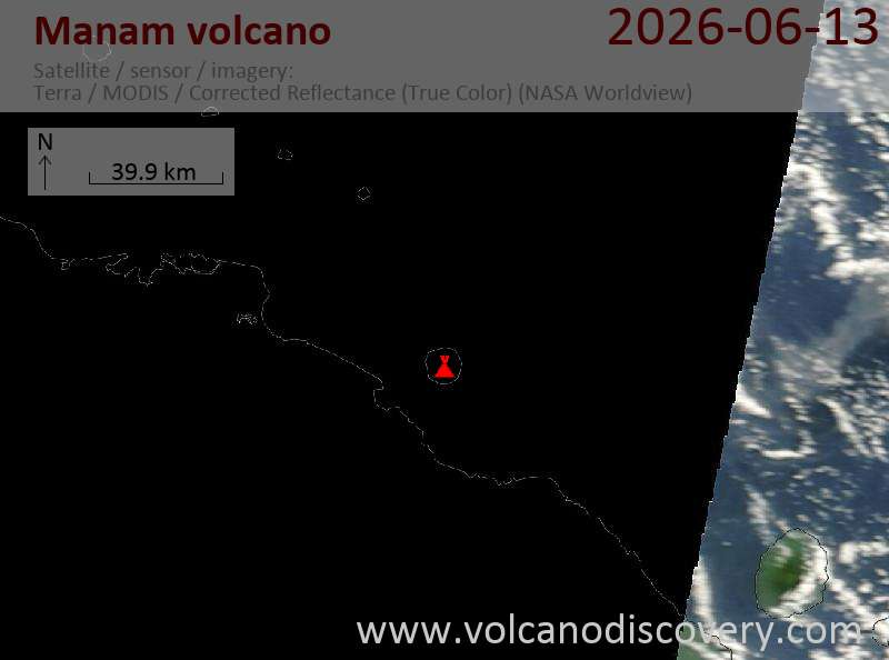 Latest satellite images of Manam volcano | VolcanoAdventures