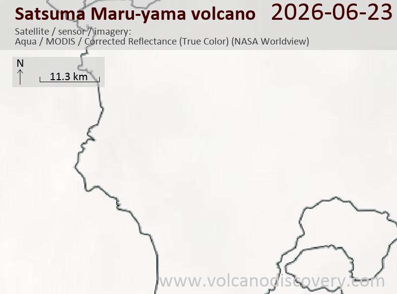 Latest satellite images of Satsuma Maru-yama volcano | VolcanoAdventures